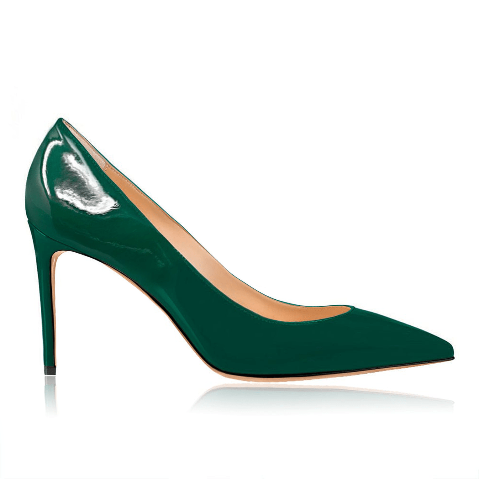 Pumps Swami green patent 80mm Woman